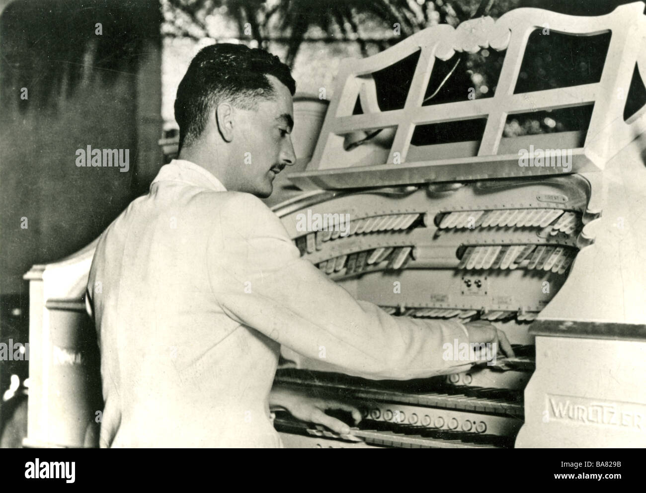REGINALD DIXON at the Wurlitzer organ in the Tower Ballroom, Blackpool ...