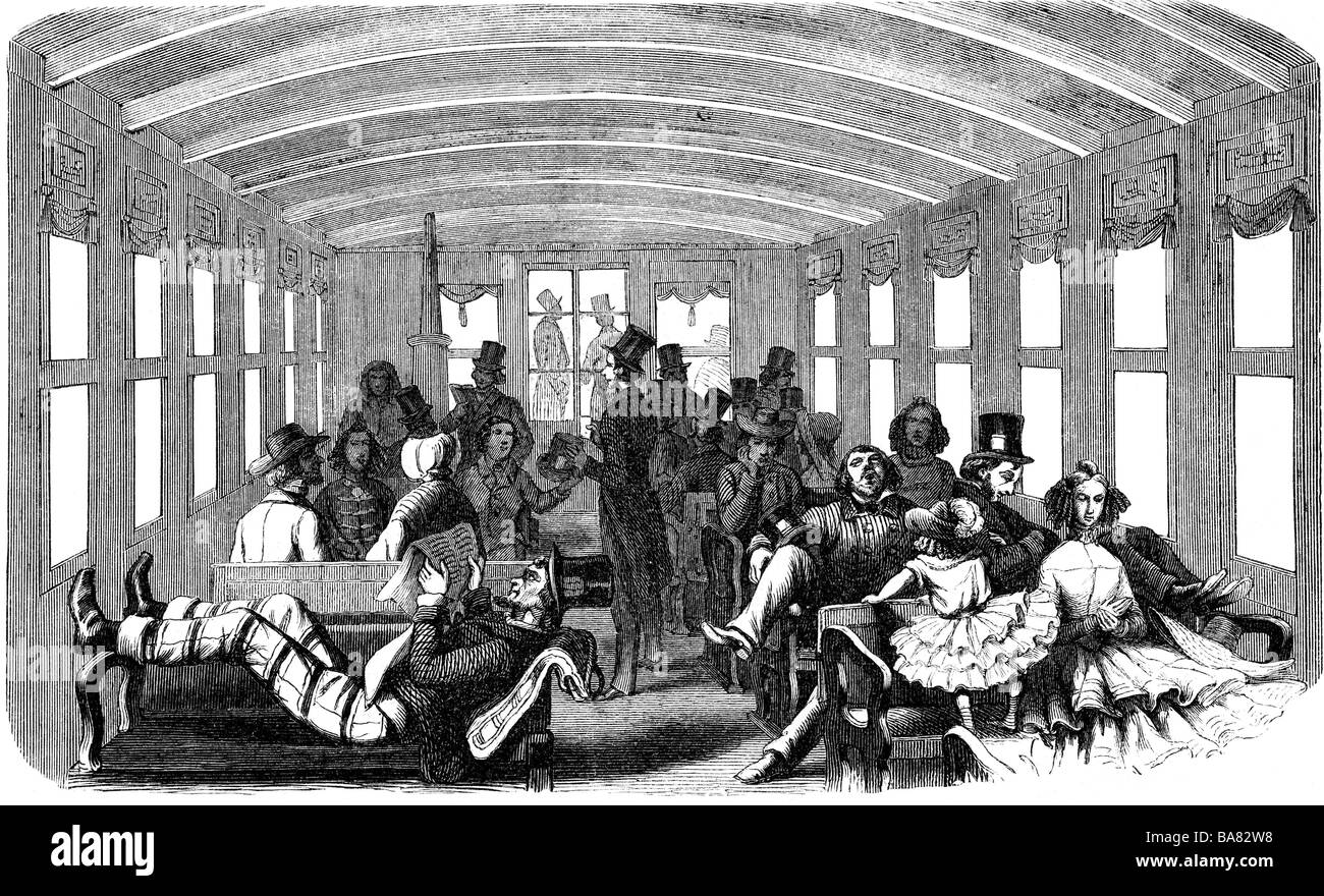 transport / transportation, railway, waggons, passenger car, "Emigrant ...