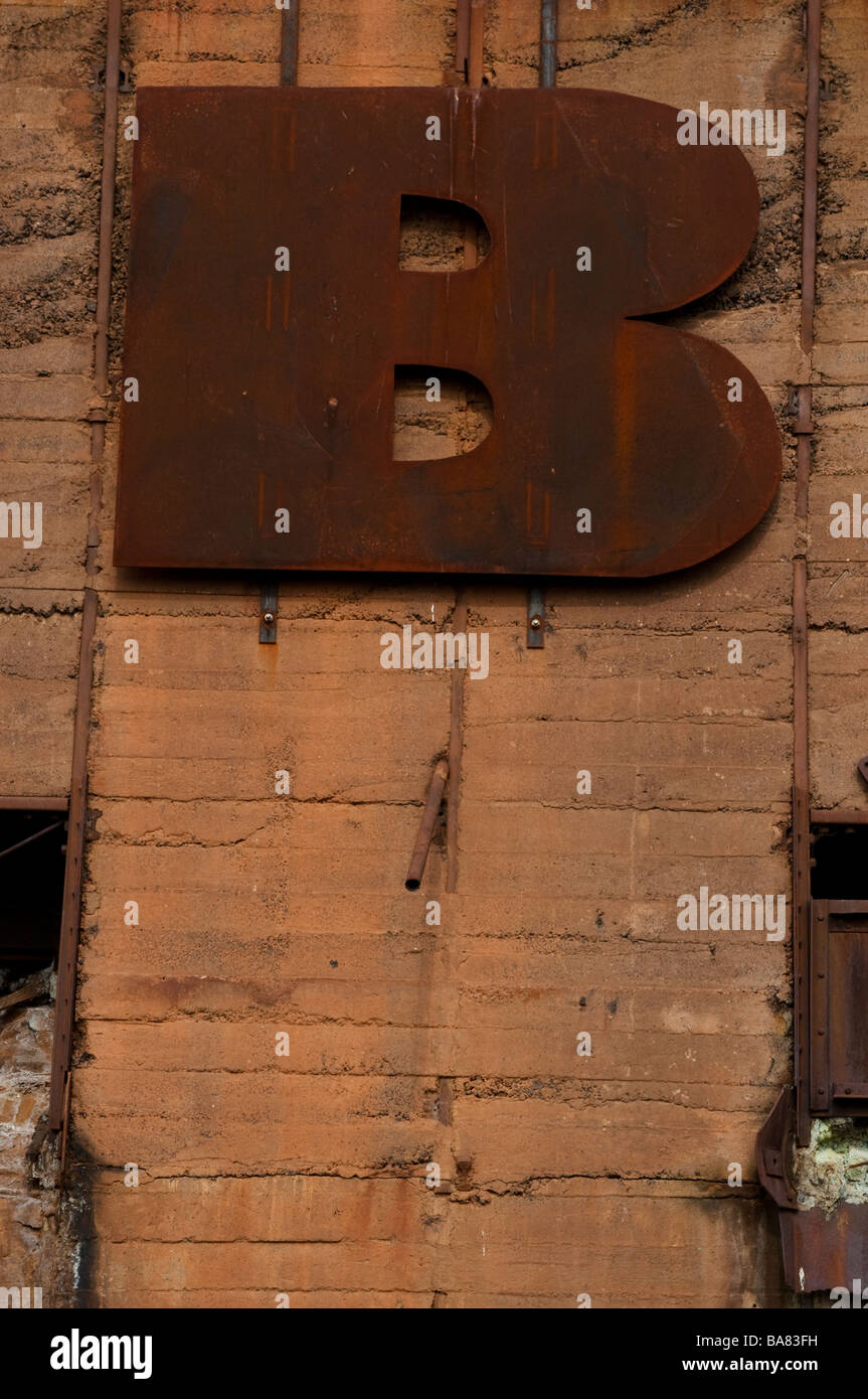 Copper lettering Cobar New South Wales Australia Stock Photo - Alamy