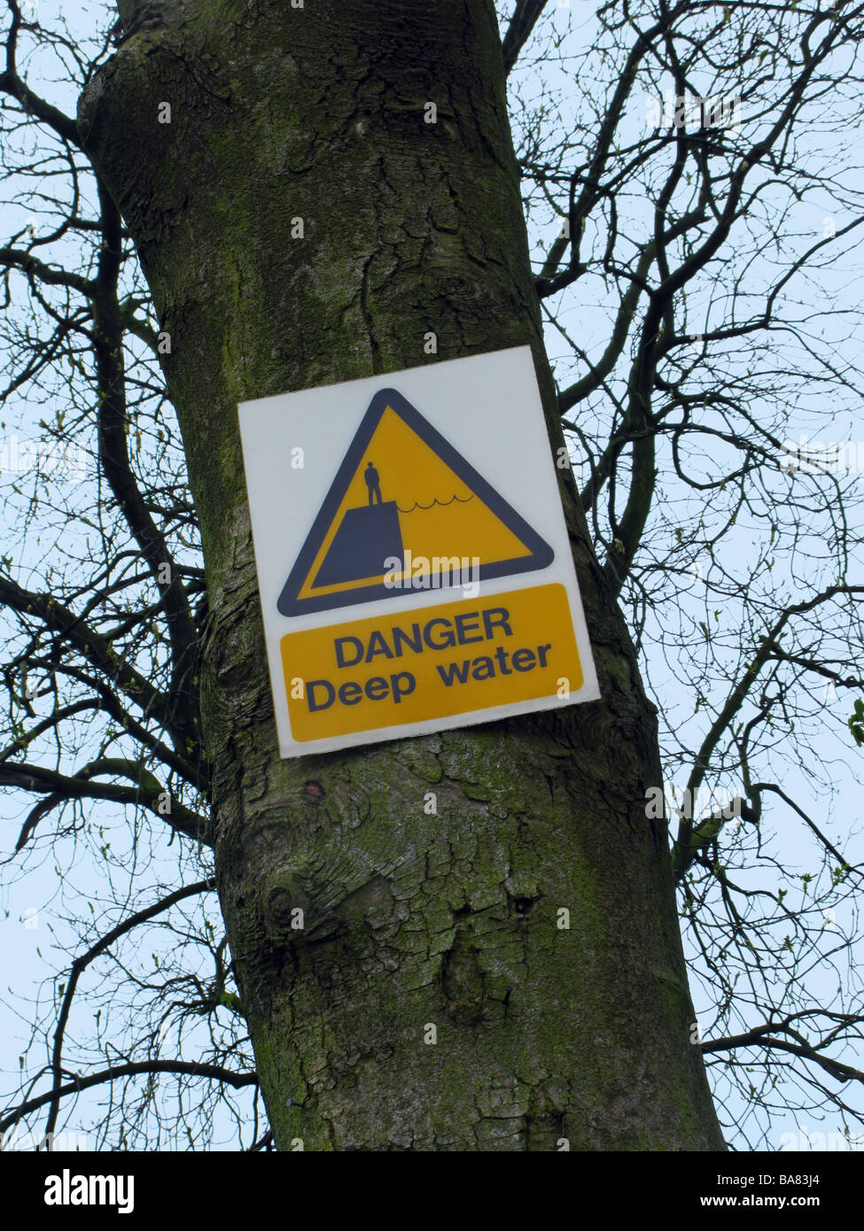Danger Deep Water sign Stock Photo - Alamy
