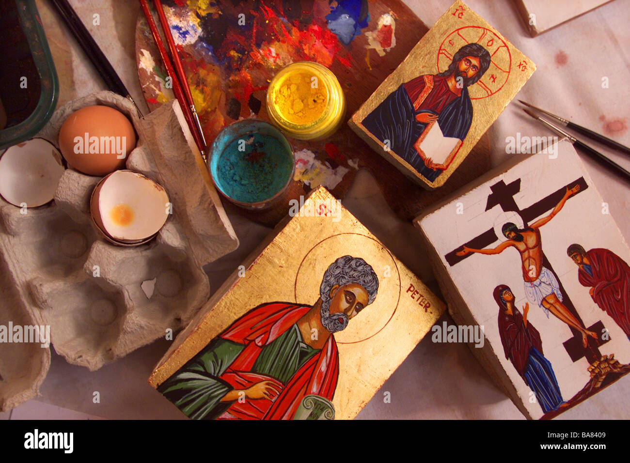 Iconographer John Coleman's work Stock Photo - Alamy