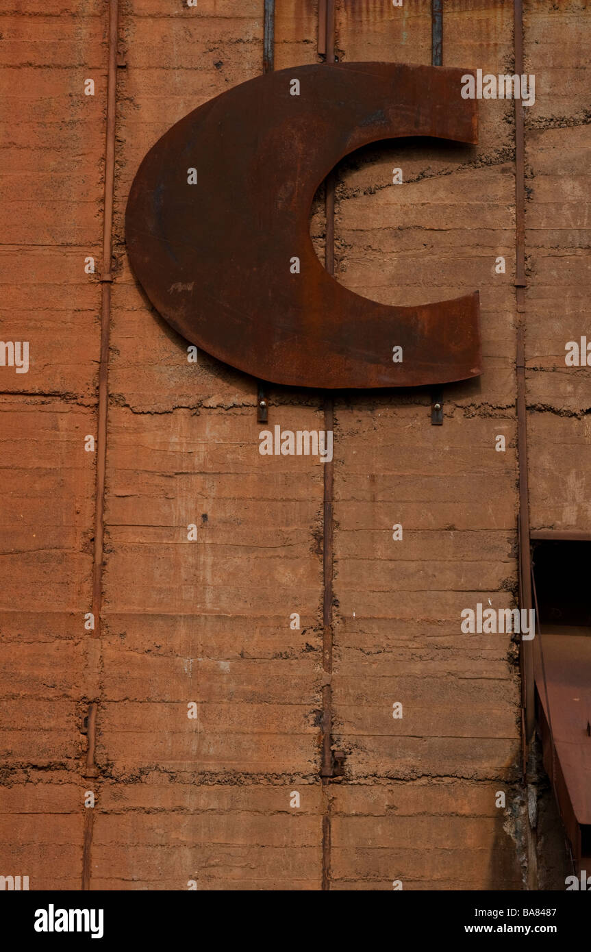 Copper lettering Cobar New South Wales Australia Stock Photo - Alamy