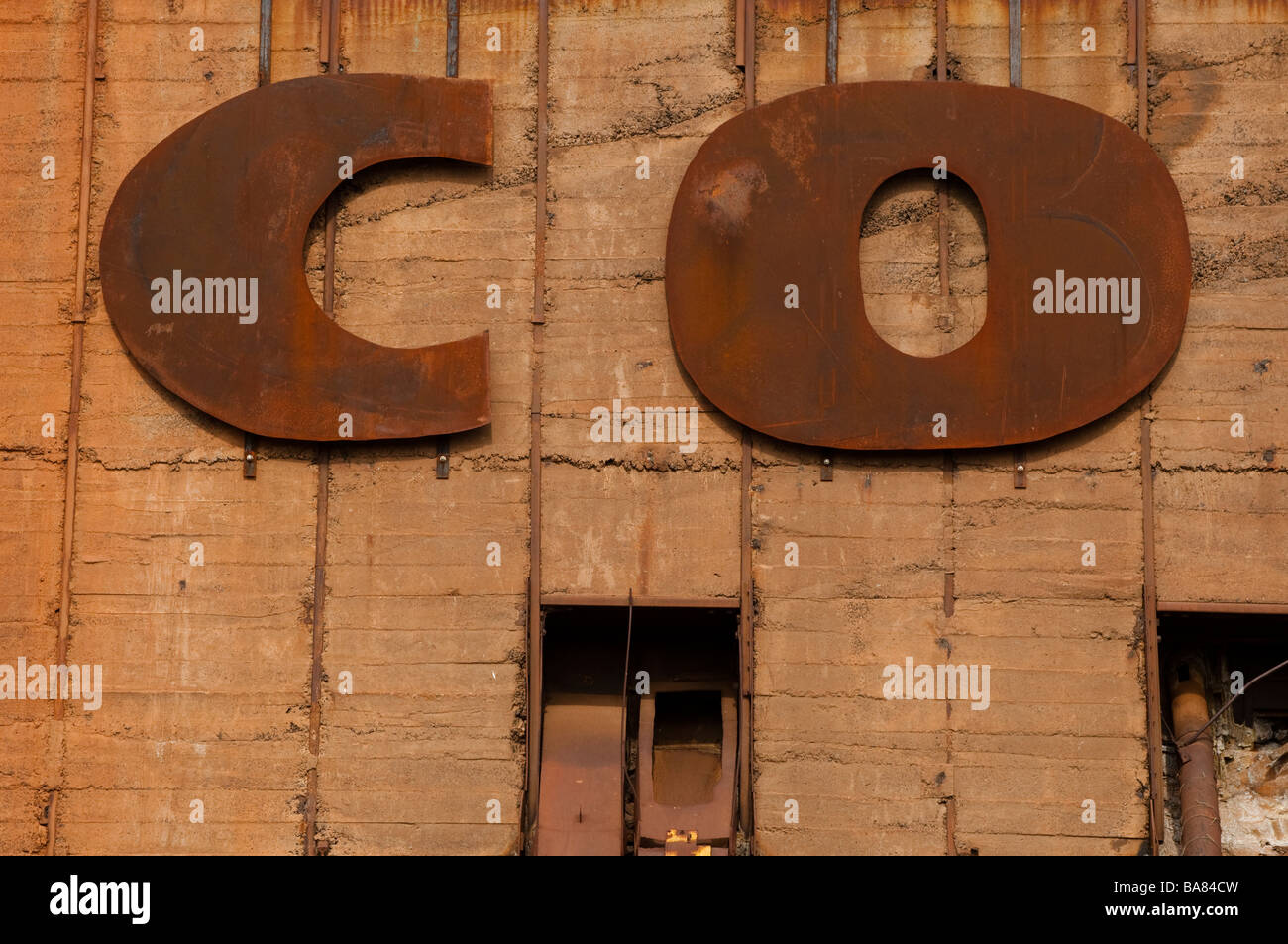 Copper lettering Cobar New South Wales Australia Stock Photo - Alamy
