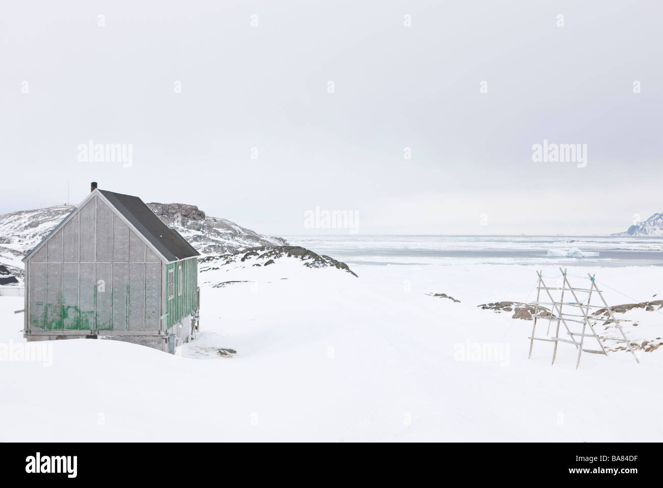 The village Kulusuk in Greenland Stock Photo - Alamy