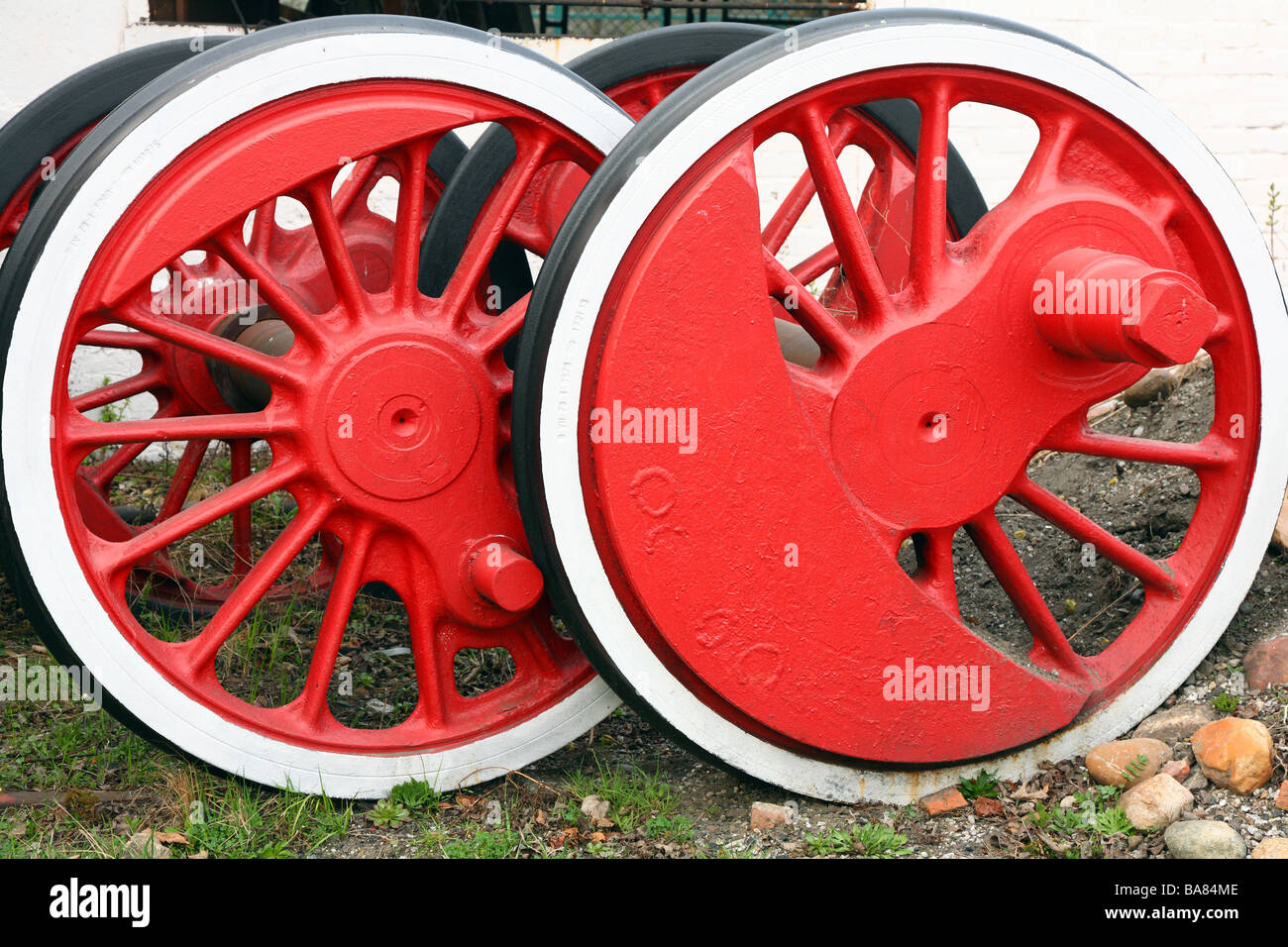 Steam engine wheels Stock Photo - Alamy