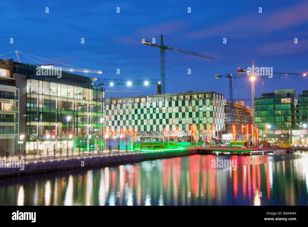 Evening at Grand Canal Docks Area of Dublin Stock Photo - Alamy