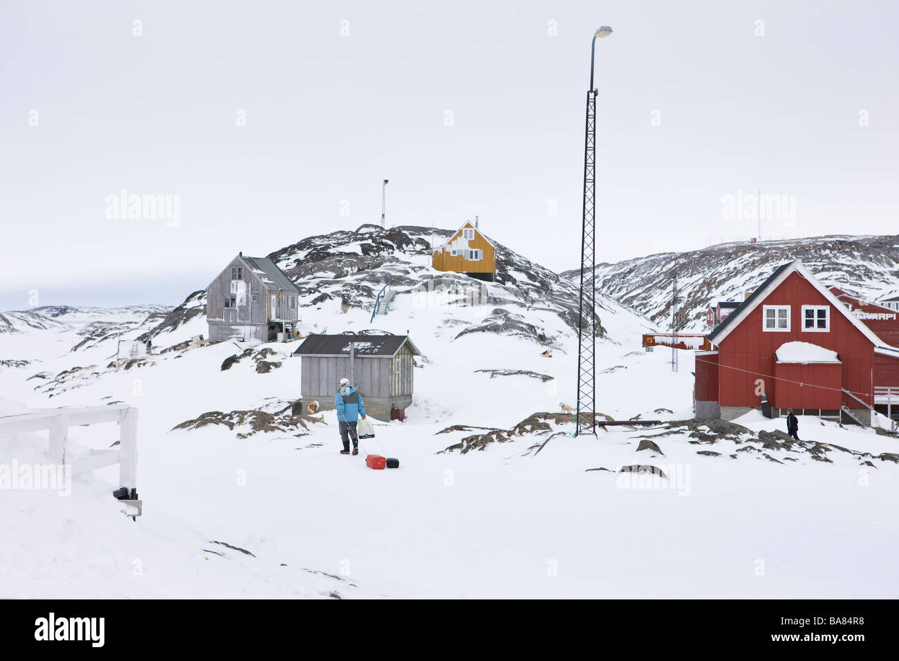 The village Kulusuk in Greenland Stock Photo - Alamy