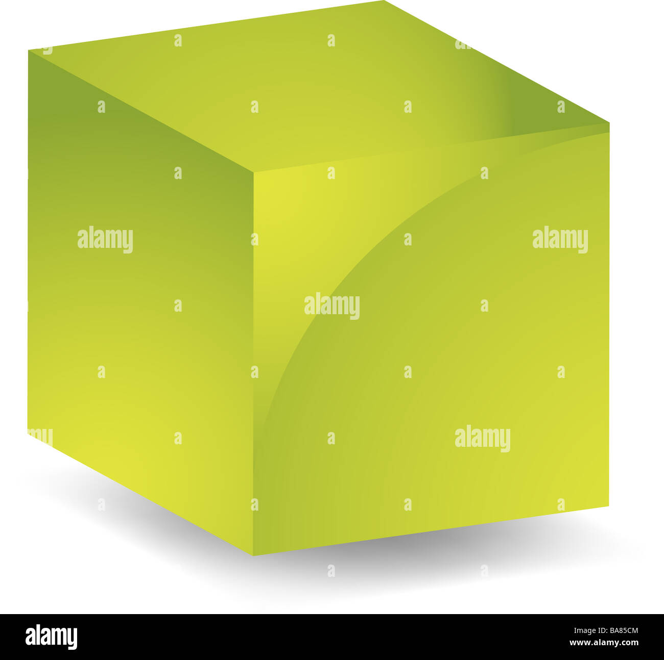 Blank cube geometric 3d shape design illustration Stock Photo - Alamy