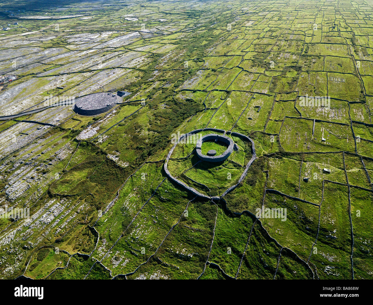 Dun Eochla Inishmore Aran Islands ireland aerial Stock Photo - Alamy