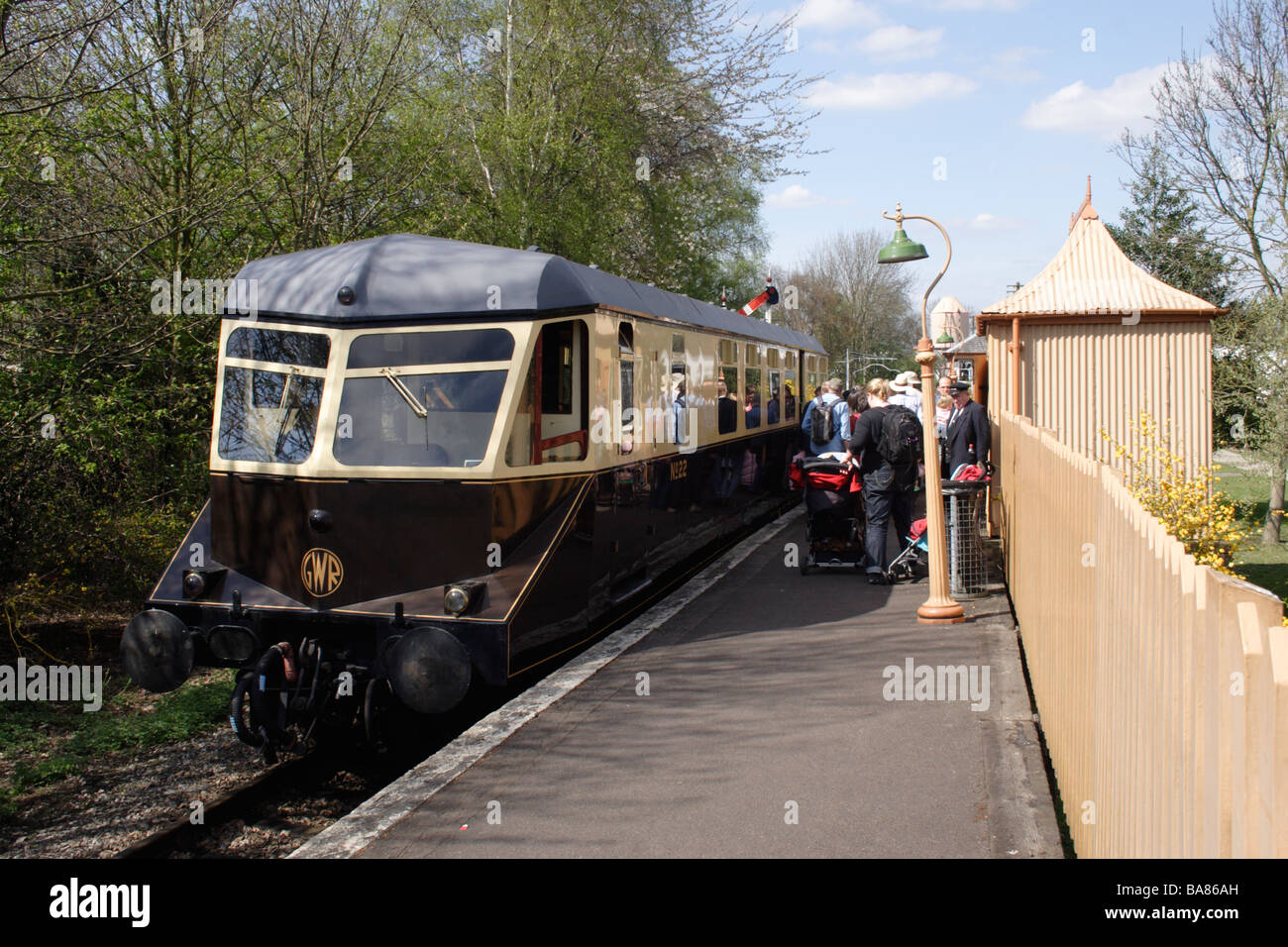 1940s GWR Diesel Railcar at Didcot Railway Centre April 2009 Stock ...