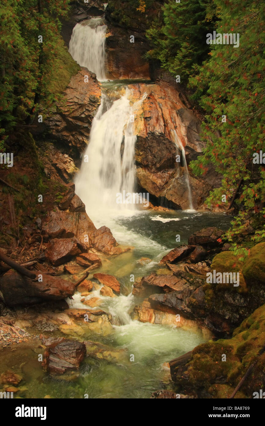Falls on Crazy Creek, British Columbia Stock Photo - Alamy