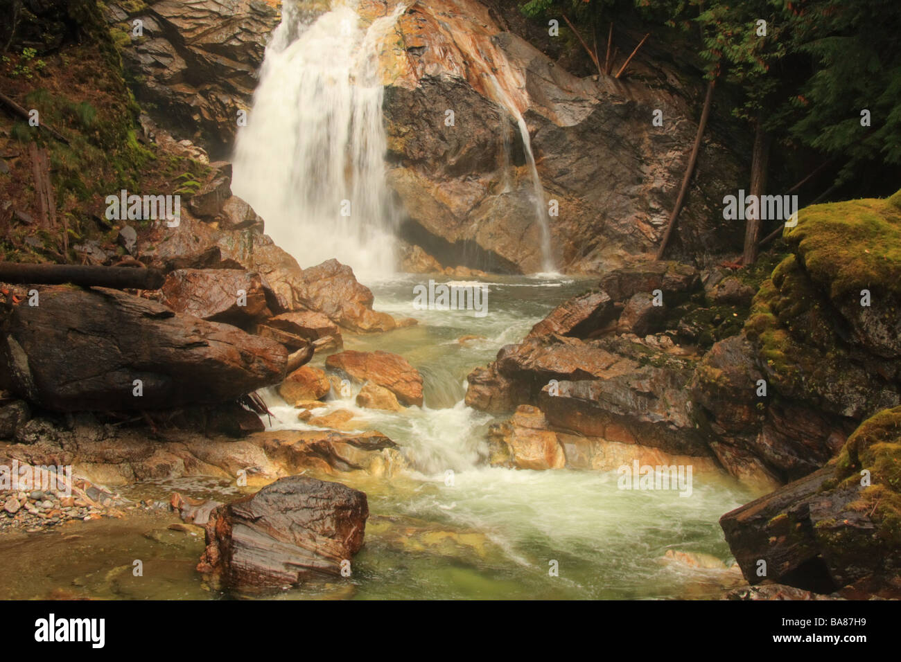 Falls on Crazy Creek, British Columbia Stock Photo - Alamy