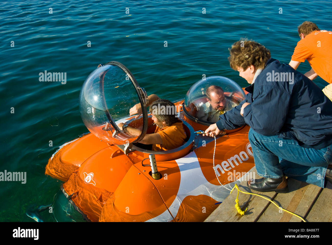 Private German submarine nemo 100 on surface Stock Photo - Alamy