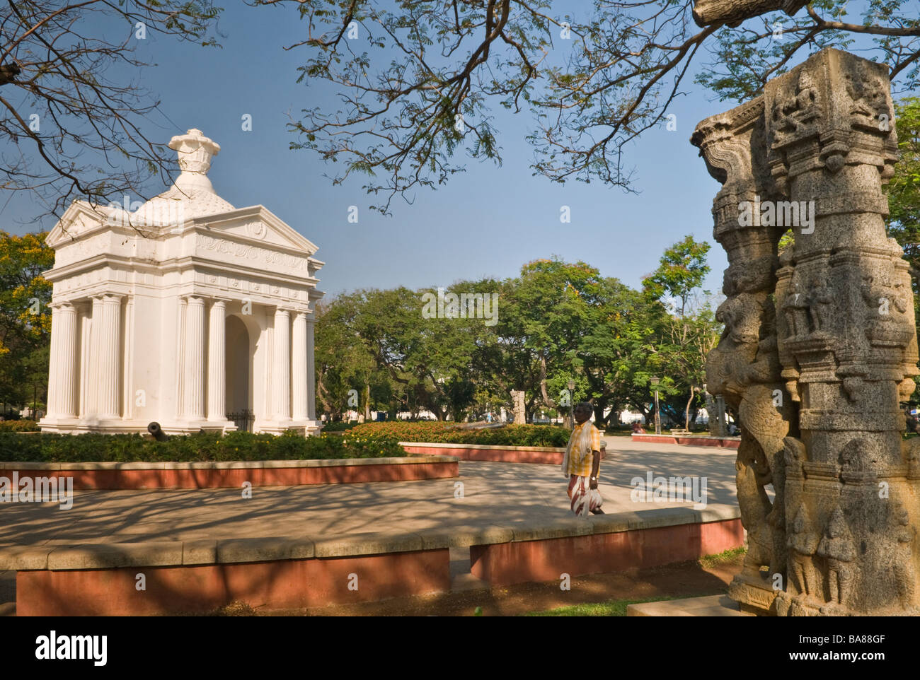 Park Monument Pondicherry Tamil Nadu India Stock Photo - Alamy