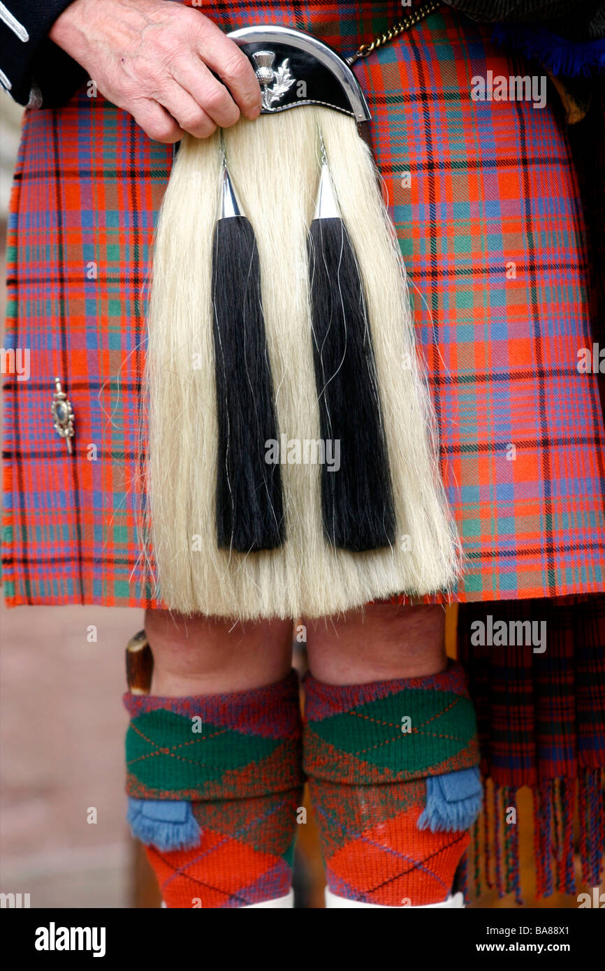 Scotland : detail in traditional costume Stock Photo - Alamy