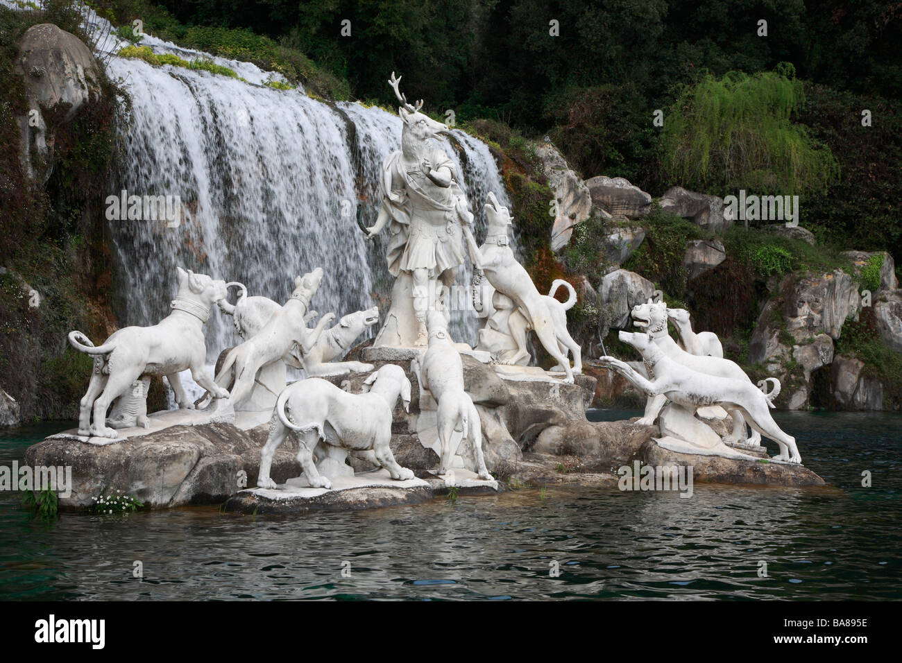 statue group dipicting Actaeon the hunter in grounds of the palace of ...