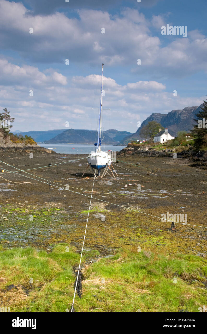 Low tide at Plockton on Loch Carron in Ross-shire Scottish Highlands ...
