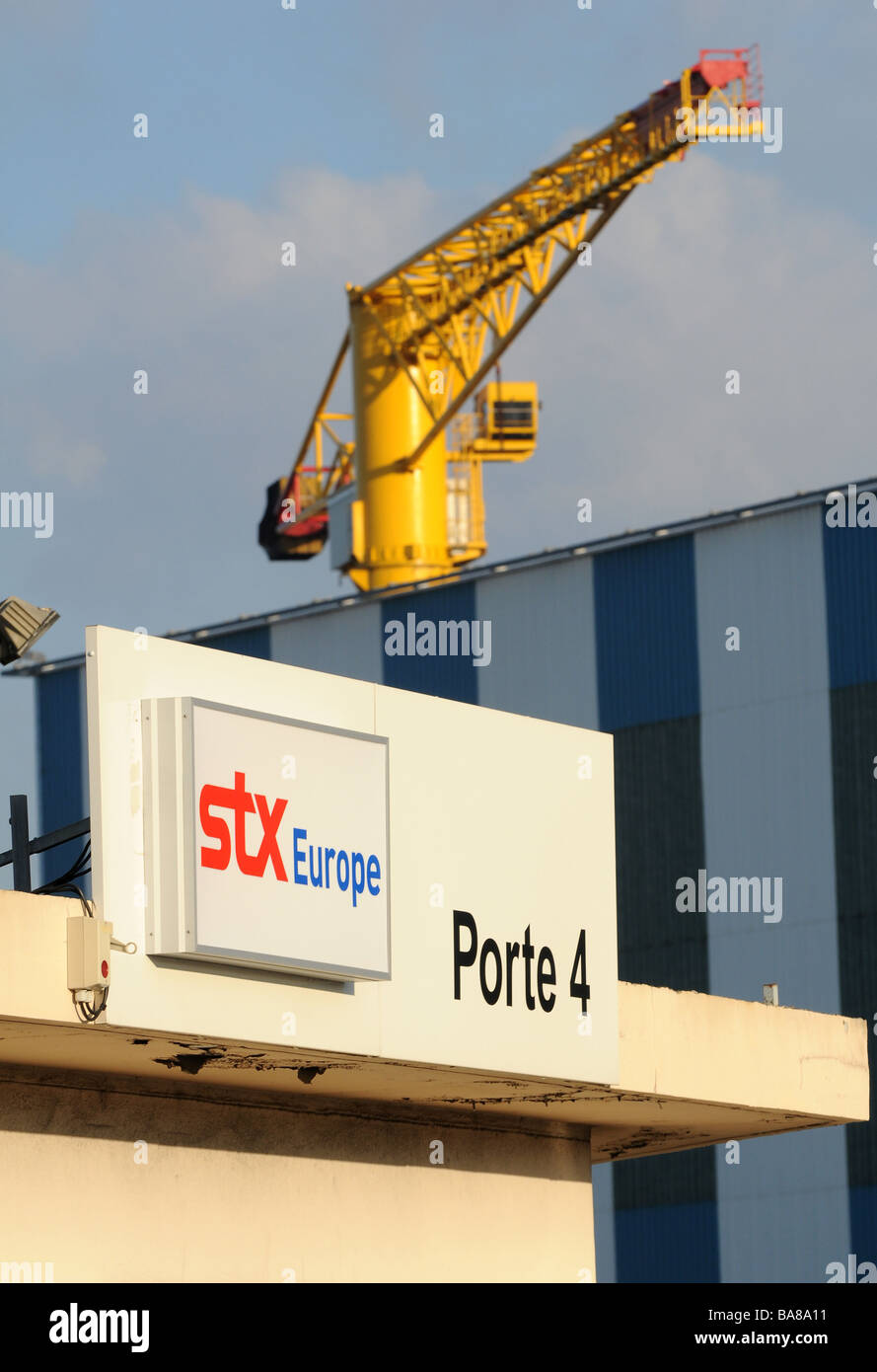 St-Nazaire (44) : STX Europe shipyards (2009/01 Stock Photo - Alamy