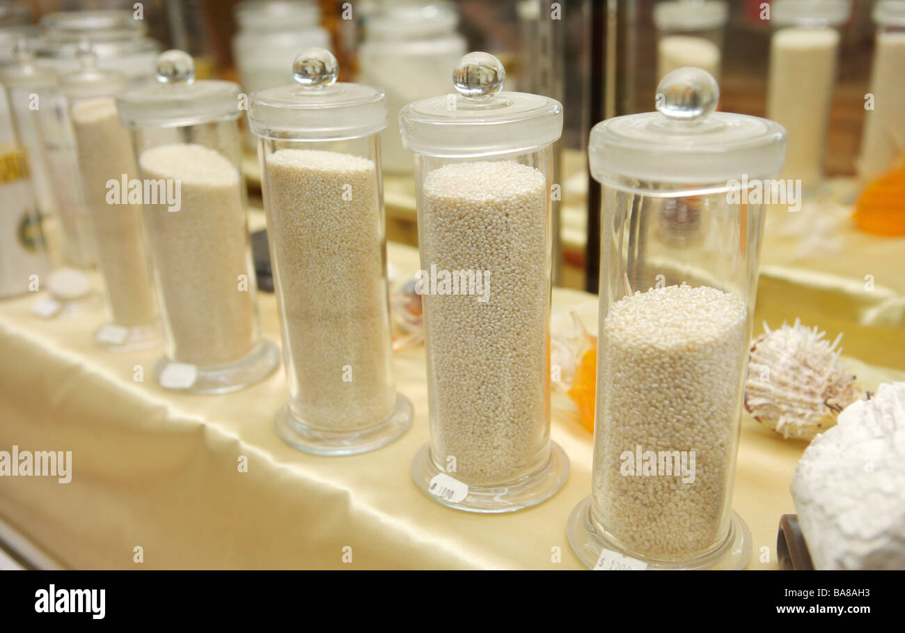 Jars of pearl powder Stock Photo - Alamy