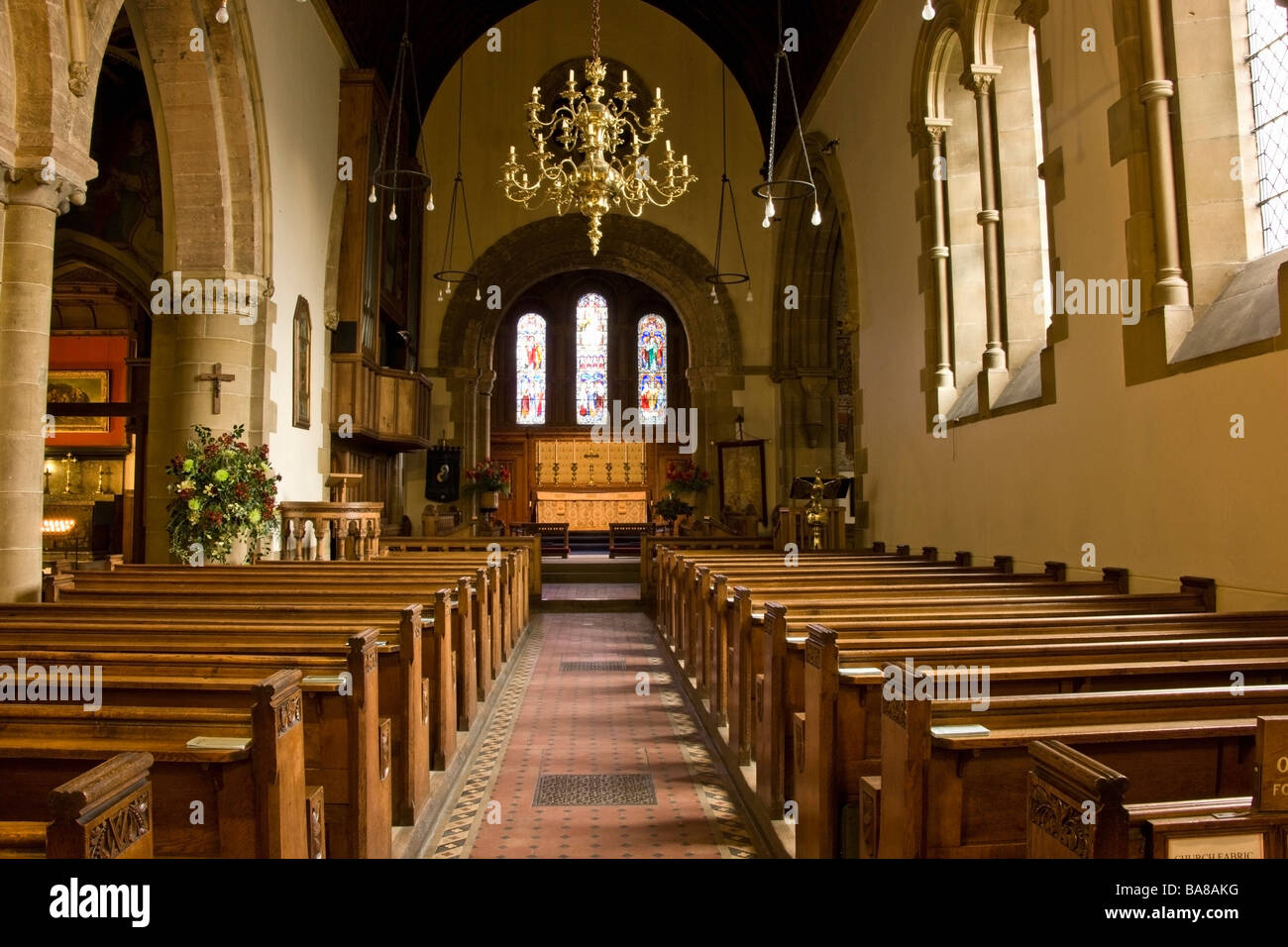 Yorkshire, England; Church interior Stock Photo - Alamy