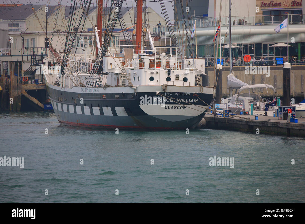 The Prince William Square Rigged Brig, Tall Ships Youth Trust, awaiting ...