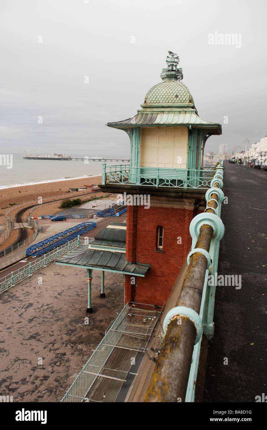 The Madeira lift which operates on Brighton seafront taking passengers ...