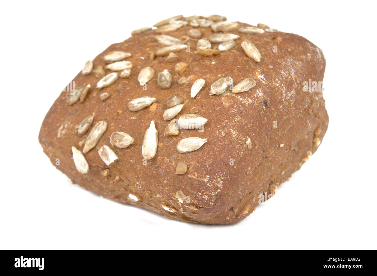 single bun on white background Stock Photo - Alamy