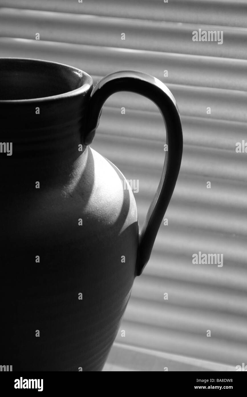 Black pottery jug jugs Black and White Stock Photos & Images - Alamy