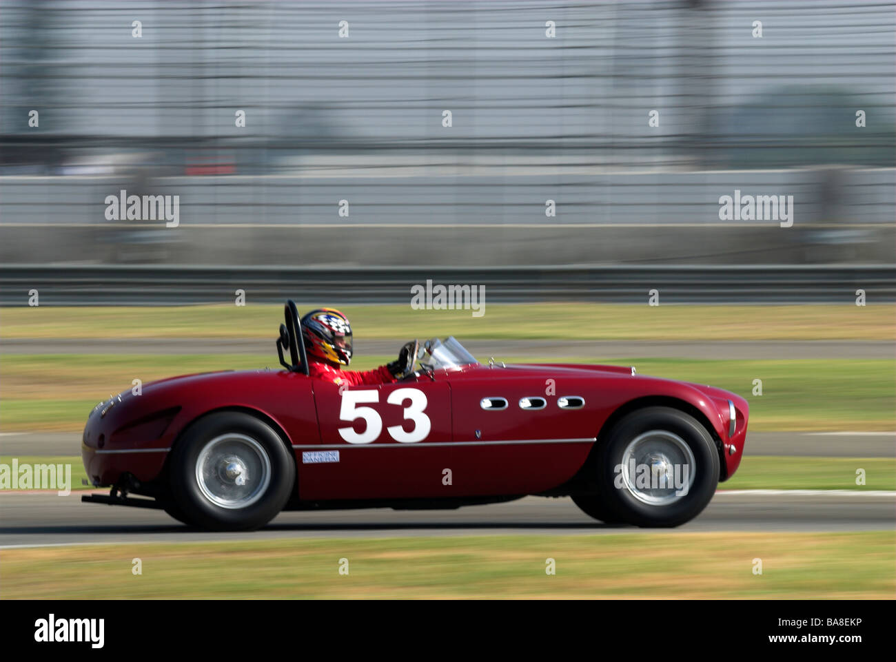 A 1953 Ferrari 250 MM Vignale Spyder at a Shell Historic Challenge Race ...