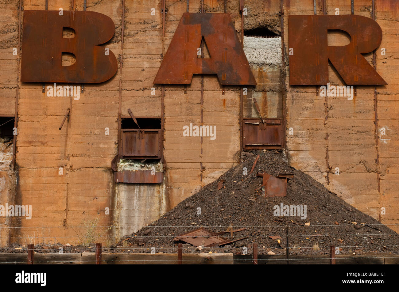Copper lettering Cobar New South Wales Australia Stock Photo - Alamy