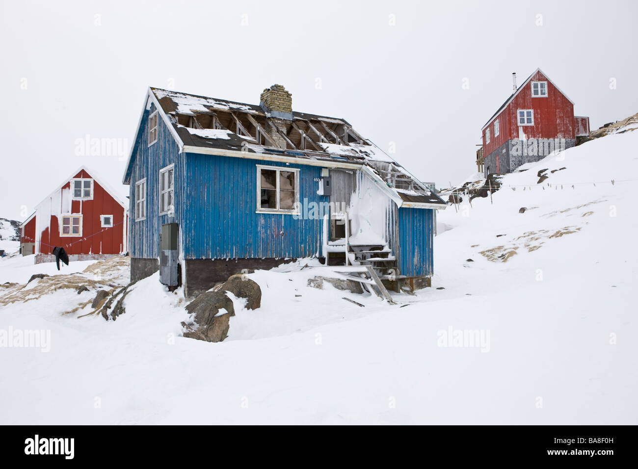 The village Kulusuk in Greenland Stock Photo - Alamy