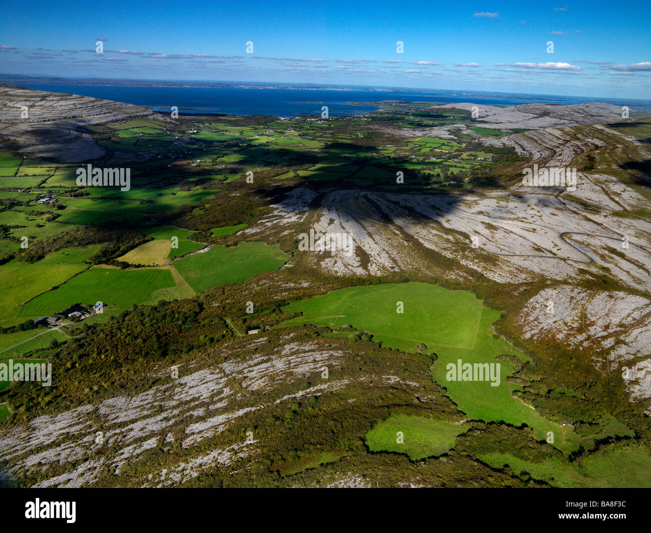 The Burren Co Clare Aerial Ireland Stock Photo - Alamy