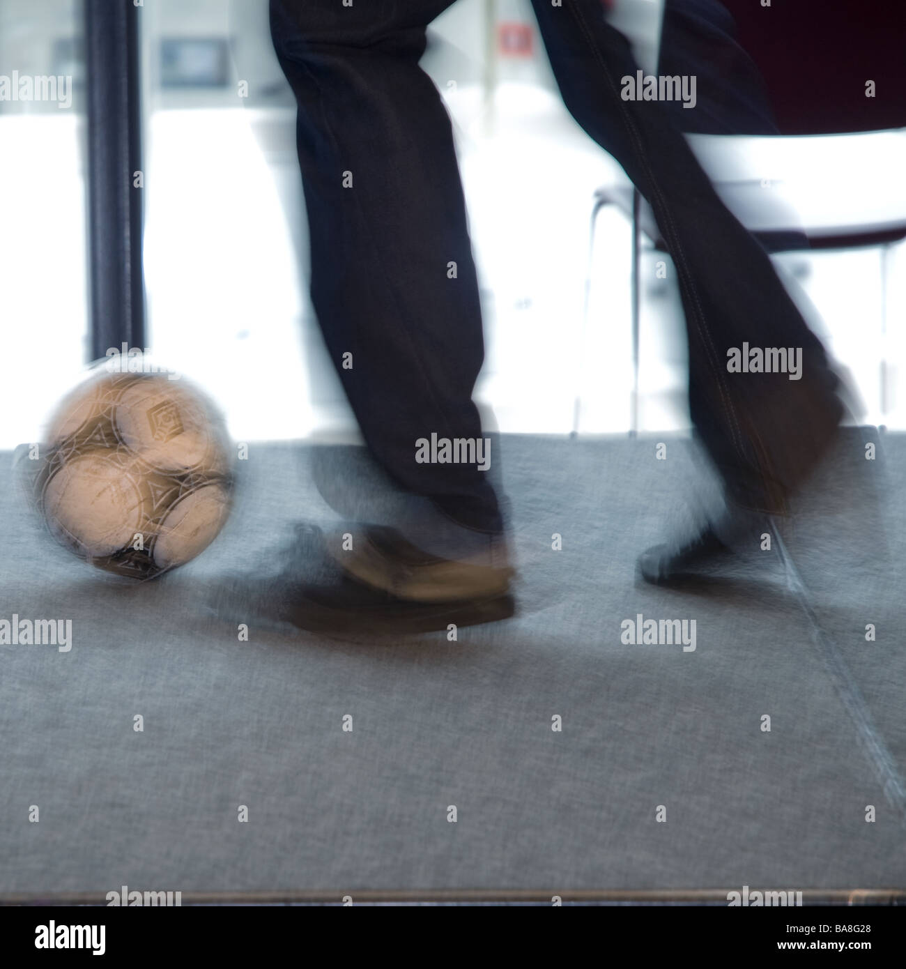 Football kicking action hi-res stock photography and images - Alamy