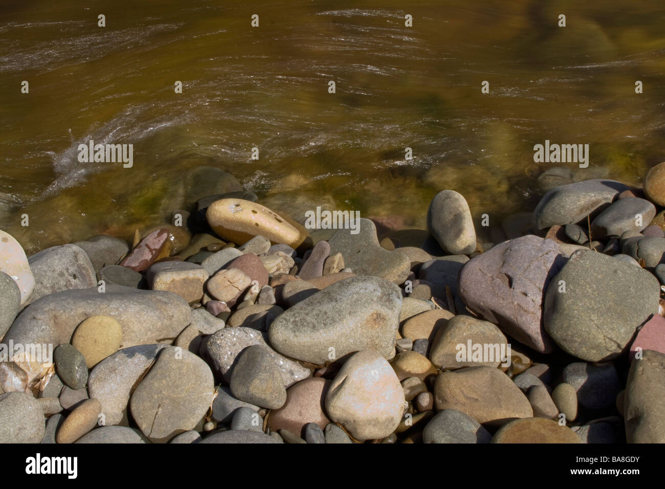 Yarrow river, scottish borders with smooth round stones Stock Photo - Alamy