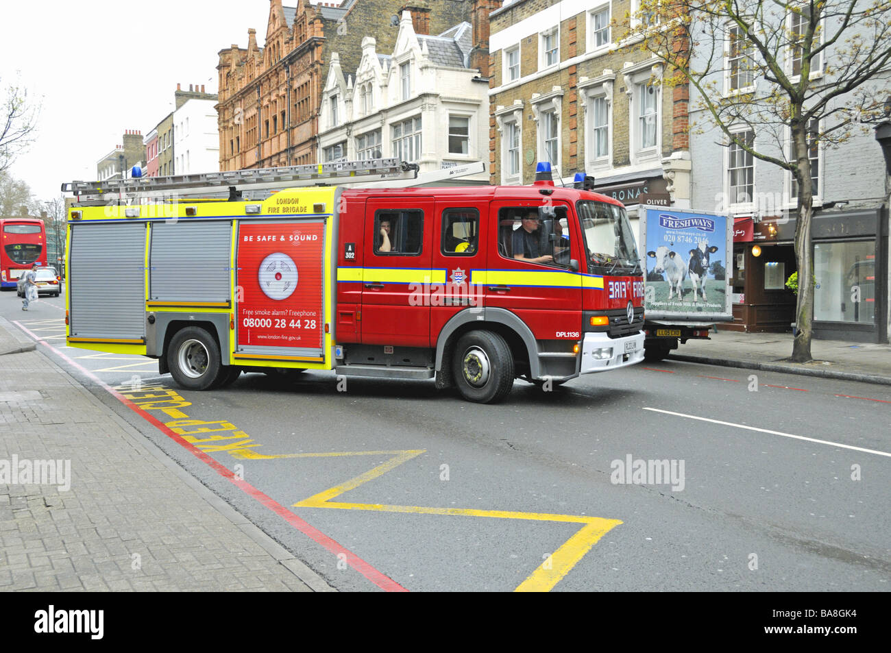 Uk fire engine and street hi-res stock photography and images - Alamy