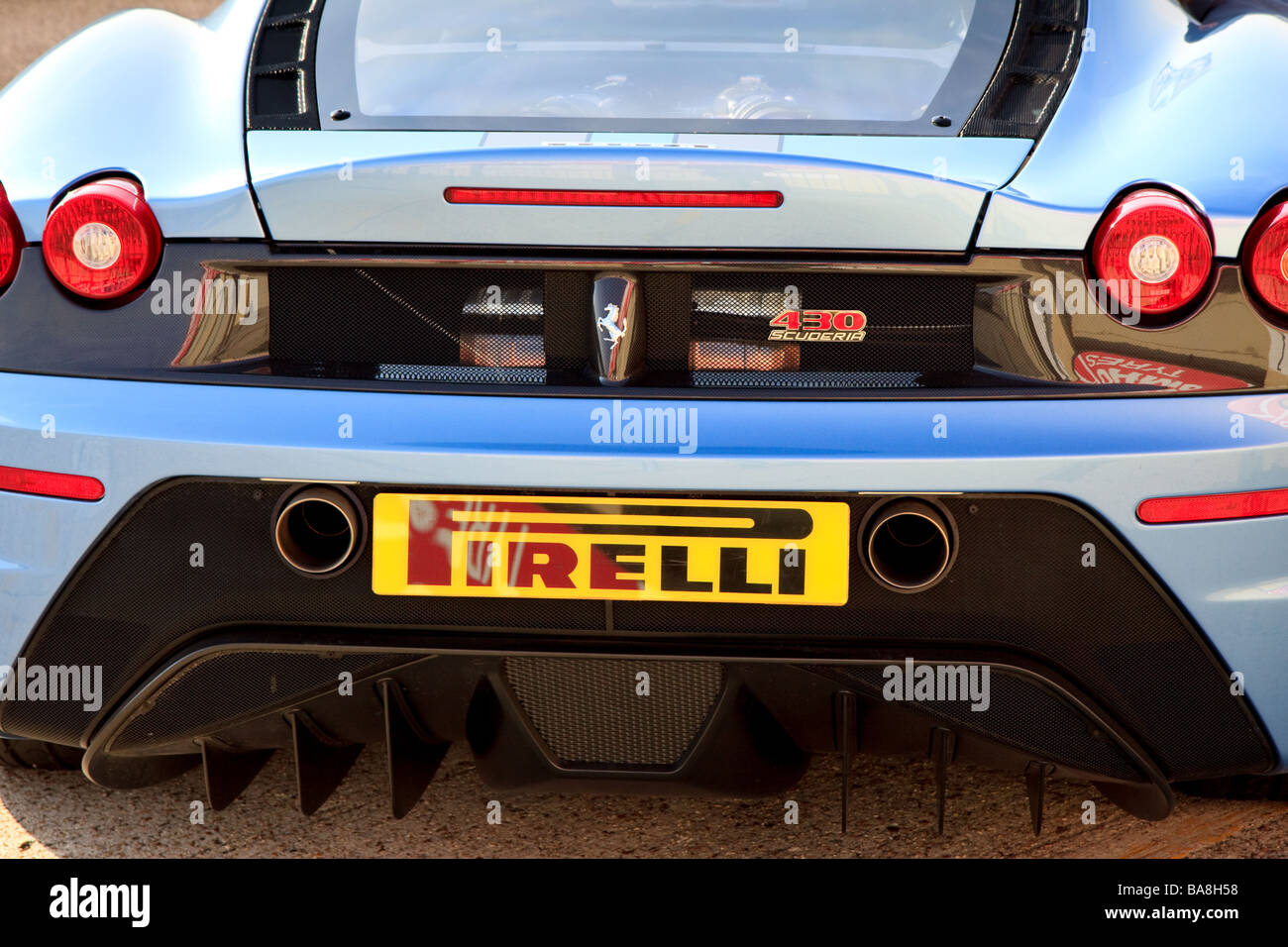 Rear view of a Ferrari Scuderia 430 sports car Stock Photo - Alamy