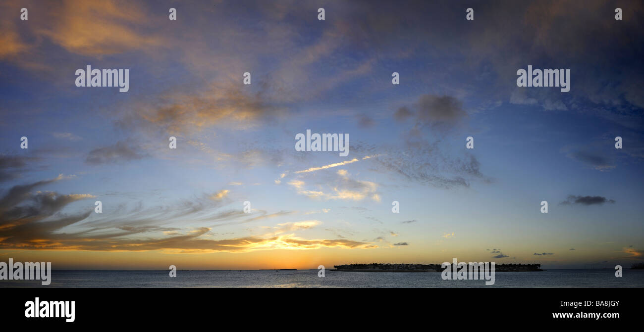 Panoramic view of Sunset Key in the Florida Keys Taken from the harbour ...