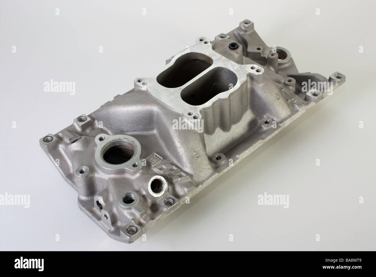 An aluminium intake manifold for a Chevrolet V-8 engine Stock Photo - Alamy