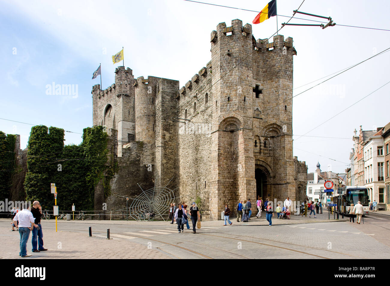 castle Gravensteen Ghent Flanders Belgium Stock Photo - Alamy