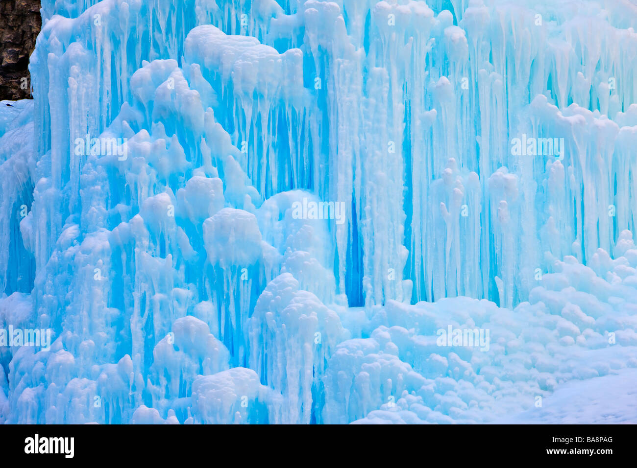 Ice formations on a waterfall Stock Photo - Alamy