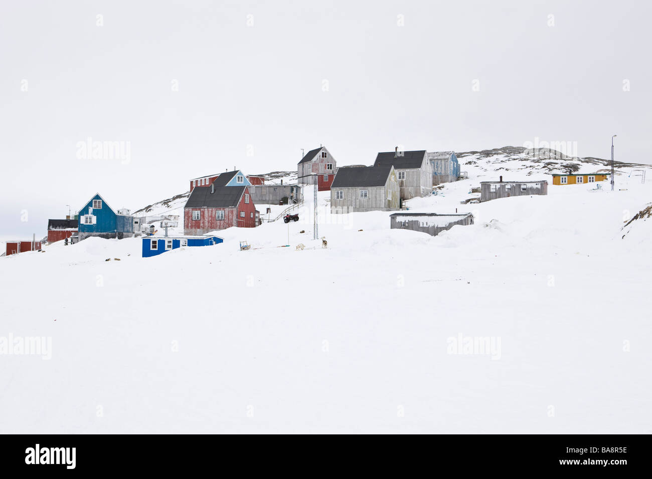 The village Kulusuk in Greenland Stock Photo - Alamy
