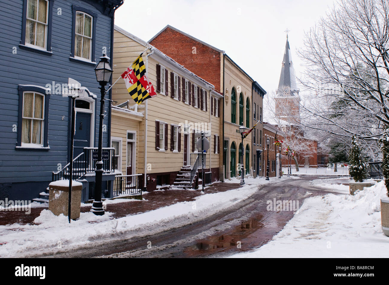 School Street Annapolis, Maryland USA Stock Photo - Alamy