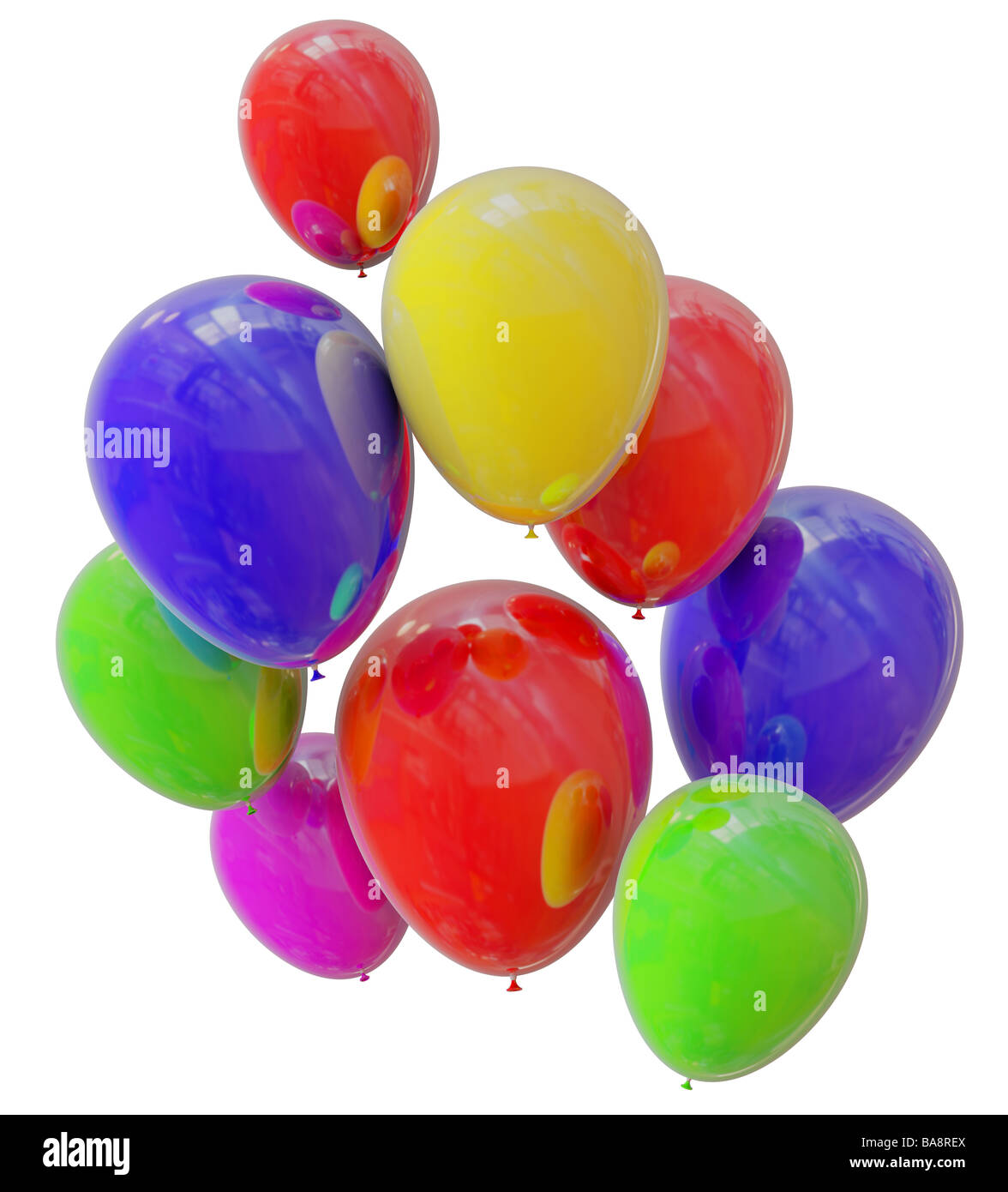 Helium balloon on white Cut Out Stock Images & Pictures - Alamy