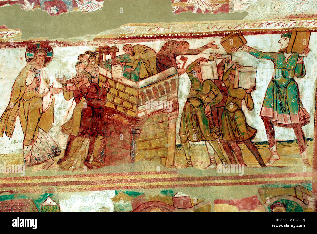 Saint Savin sur Gartempe (86) : fresco in the abbey-church Stock Photo ...