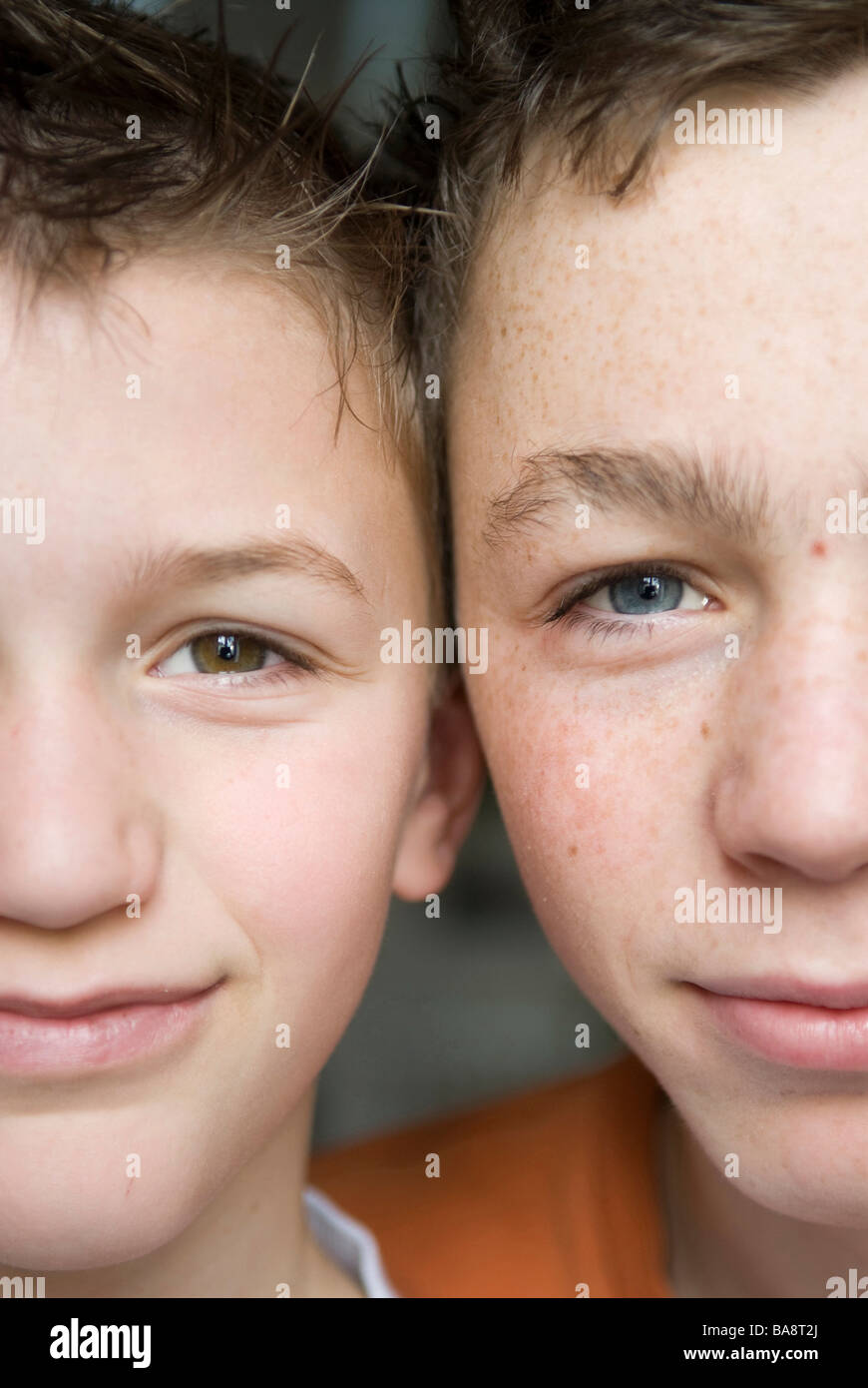 Child : eyes of two boys Stock Photo - Alamy