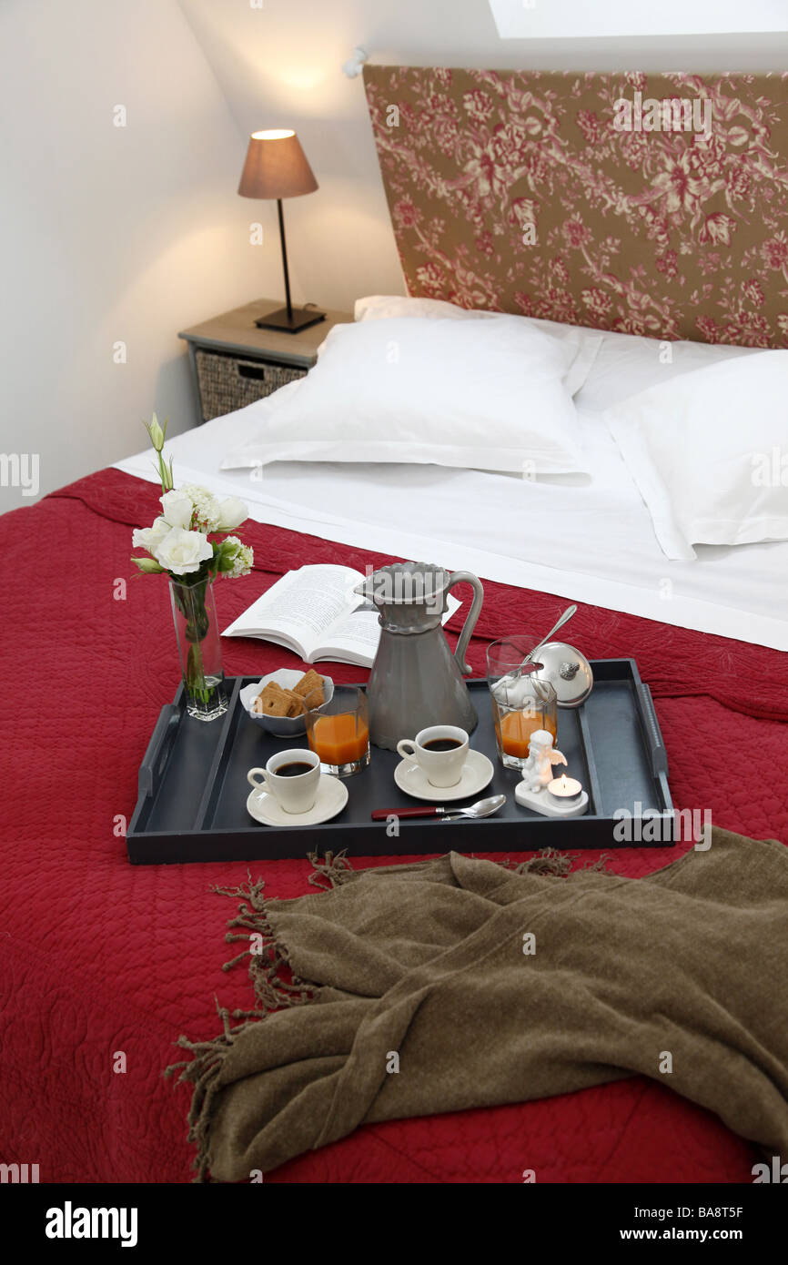 Breakfast in bed Stock Photo - Alamy