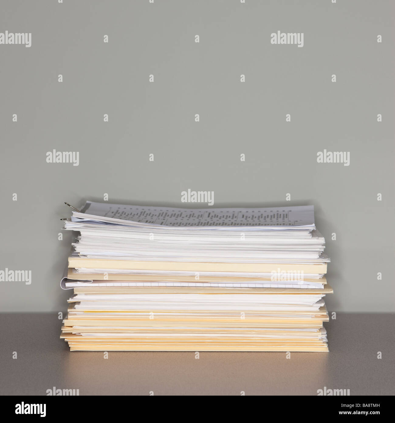 Stack of paperwork Stock Photo - Alamy
