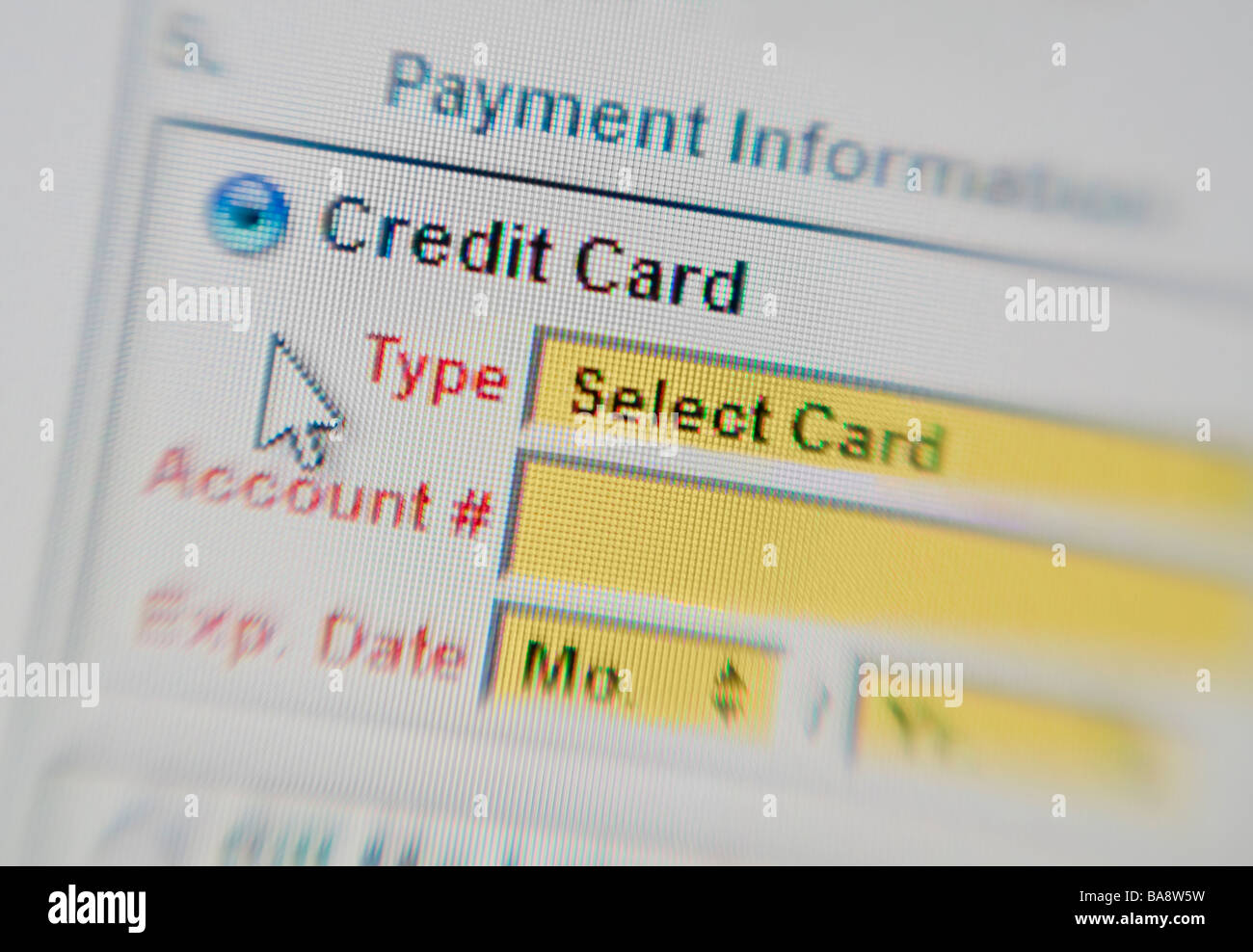 Close up of internet security form Stock Photo - Alamy