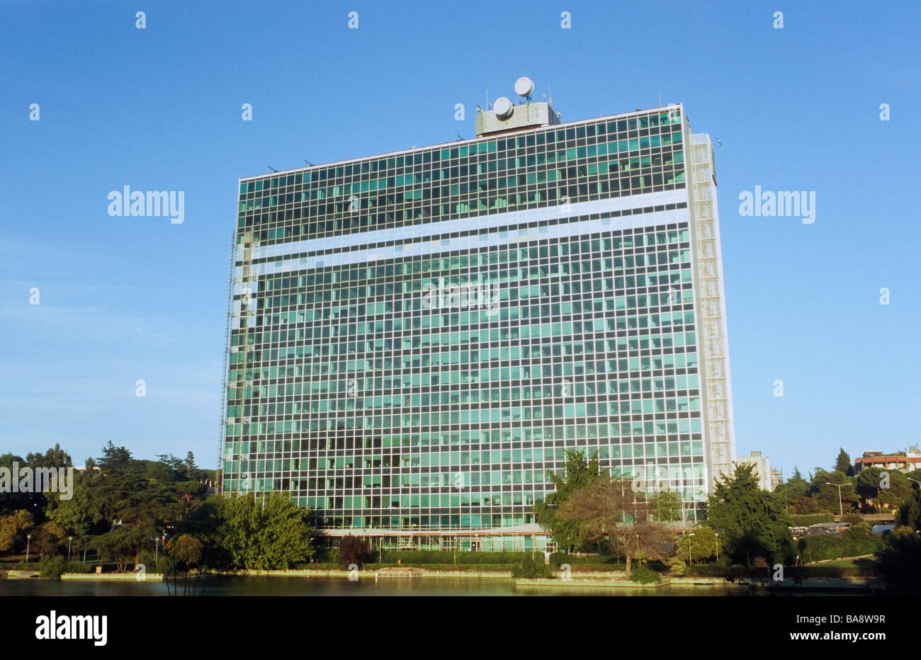 ENI building in the EUR district, Rome Stock Photo - Alamy