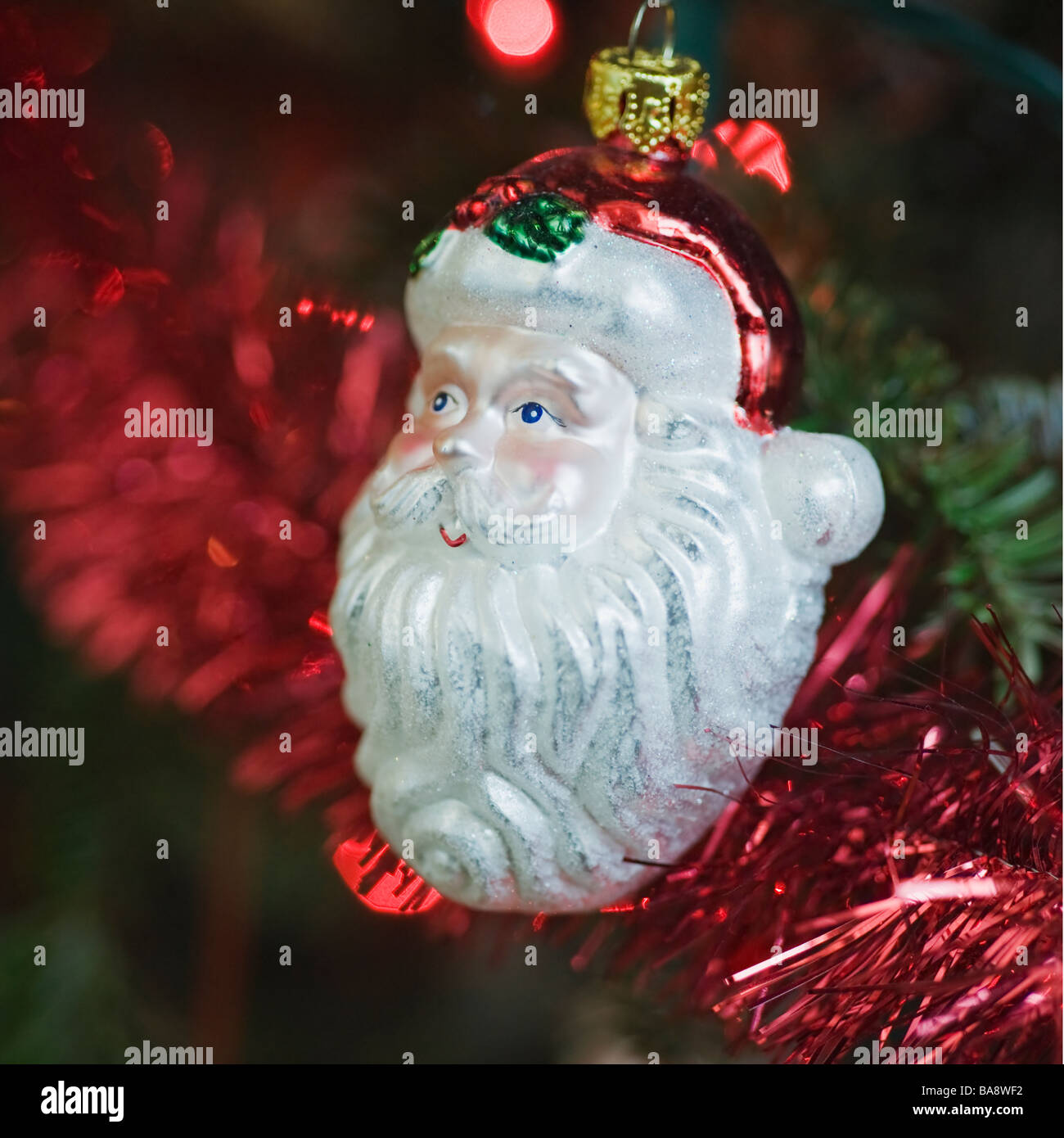 Ornament hanging on Christmas tree Stock Photo - Alamy